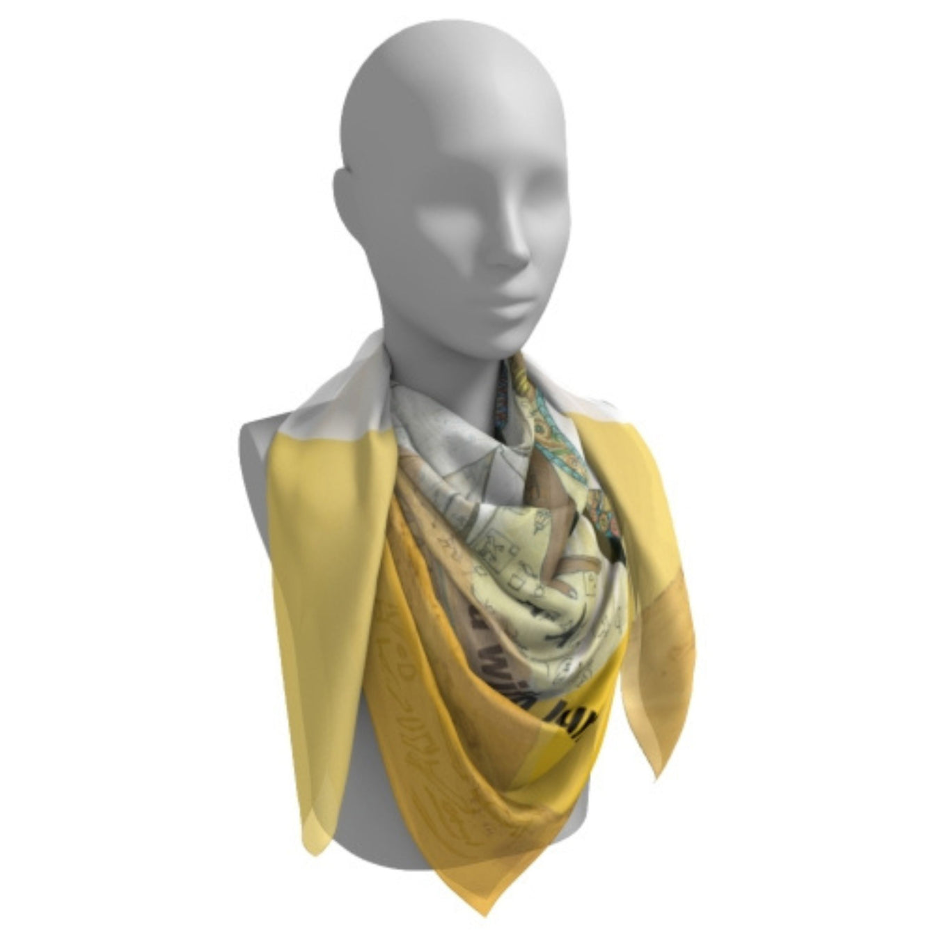 Cleopatra Silk Square Scarf - Egyptian Queen – Dead Queens