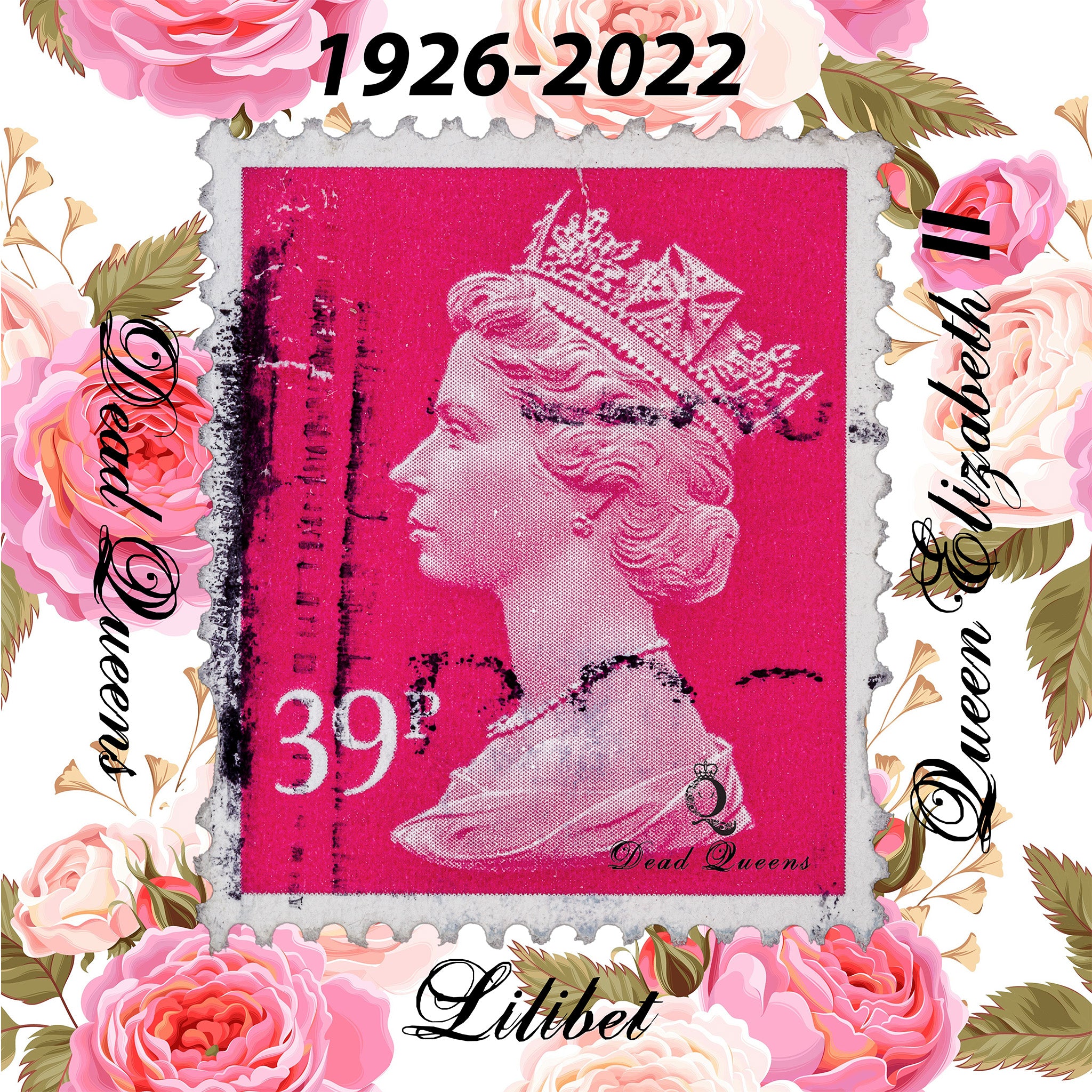 Queen Elizabeth II Floral Silk Square Scarf – Dead Queens